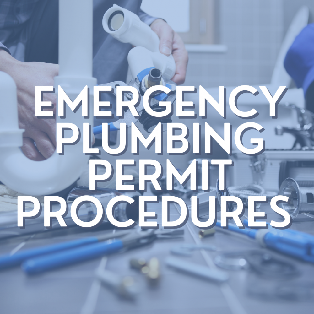 EMERGENCY PLUMBING PERMIT PROCEDURES | City of Corinth Texas